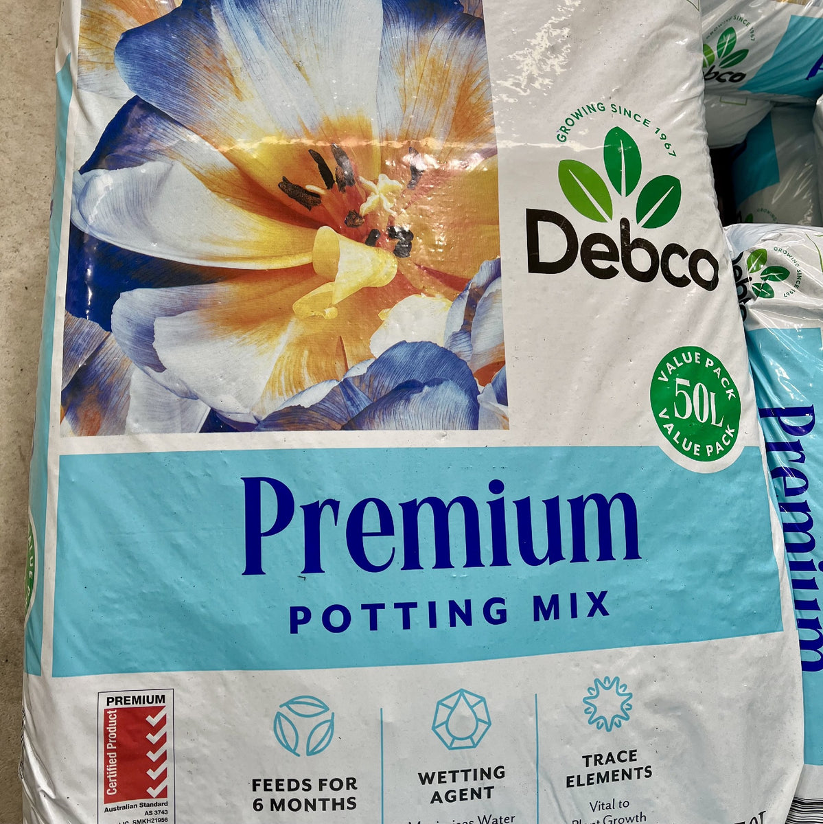 DEBCO PREMIUM POTTING MIX 50L – Morgan Park Garden Centre
